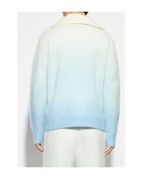 Casablanca Gradient Knit Zip-up Sweater