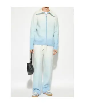 Casablanca Gradient Knit Zip-up Sweater