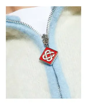 Casablanca Gradient Knit Zip-up Sweater