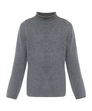 LISA YANG LISA YANG Sylvan Mock Neck Knitted Sweater Graphite