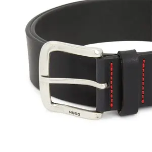 Hugo Boss Leather Logo Belt - Black