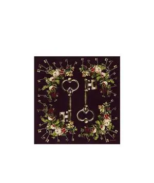 Dolce & Gabbana Silk Printed Silk Scarf - Black