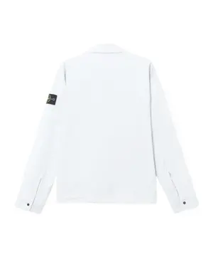 Stone Island Logo Patch Pocket Detail Shirt - Sky-blue