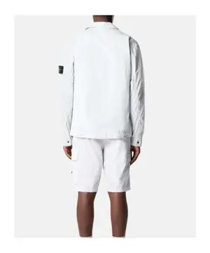 Stone Island Logo Patch Pocket Detail Shirt - Sky-blue
