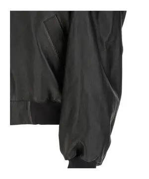 Balenciaga Patched Hooded Leather Jacket