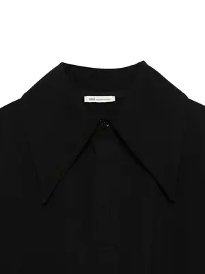 AMI Paris Short Sleeve Buttoned Polo Top