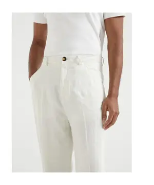 Brunello Cucinelli Tapered Trousers - White