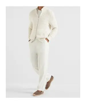 Brunello Cucinelli Tapered Trousers - White