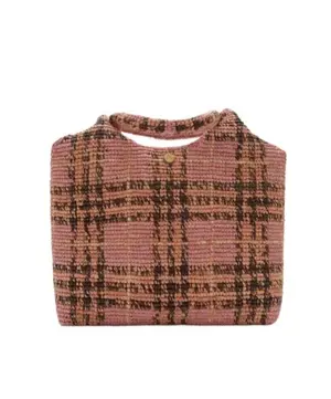 Burberry Small Check Tote Bag - Pink