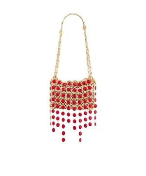 Rabanne Crystal Chain Shoulder Bag - Gold / Ruby Strass