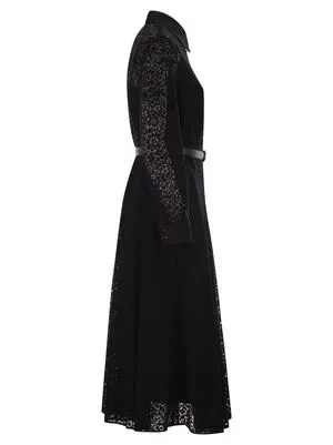 Max Mara Mstricordo Lace Shirt Dress With Jeweled Buttons