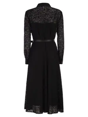 Max Mara Mstricordo Lace Shirt Dress With Jeweled Buttons