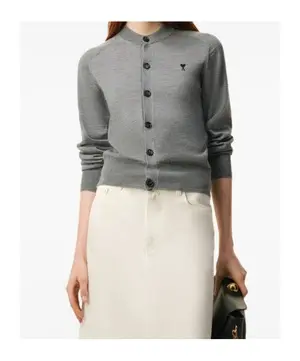 AMI Paris De Coeur Logo Cardigan