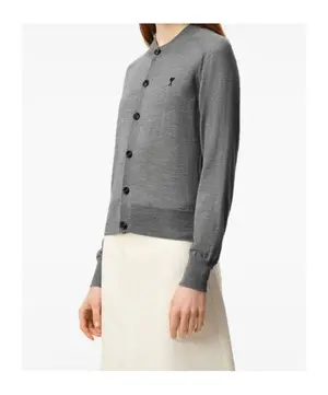 AMI Paris De Coeur Logo Cardigan