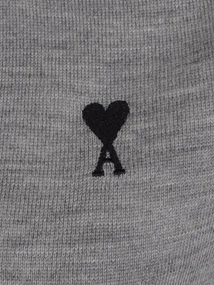 AMI Paris De Coeur Logo Cardigan