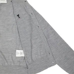 AMI Paris De Coeur Logo Cardigan