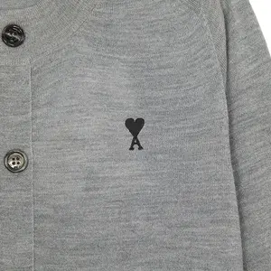 AMI Paris De Coeur Logo Cardigan