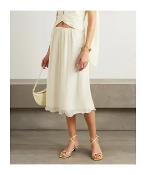 Posse Solene Midi Skirt - White