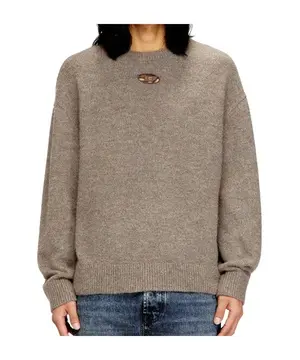 DIESEL® K-areso Oval D Logo Knit Jumper - Beige