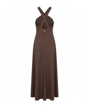 Patrizia Pepe Sleeveless Pinstripe Maxi Dress