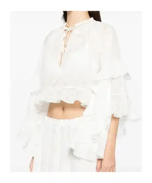 Zimmermann Daylight Ruffled Blouse - Ivory