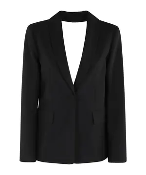 SEMICOUTURE Long-sleeved Openwork Blazer