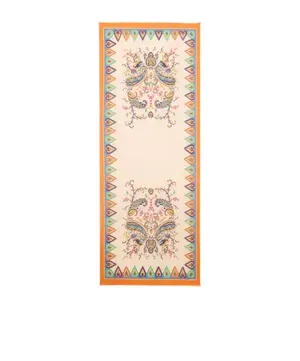 Etro Floral Paisley Motif Jacquard Scarf - Light Brown