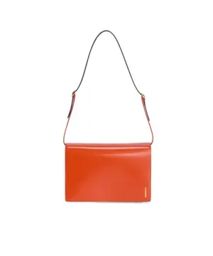 JIL SANDER File Small Shoulder Bag - Paprika