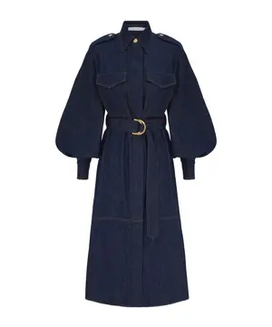 Zimmermann Belted Denim Midi Dresses