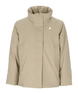 K-WAY Short Cropped Jacket With Hood And Patch Pockets