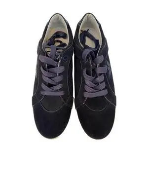 Emporio Armani Logo Casual Lace-up Sneakers - Black
