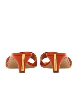 FERRAGAMO Low Heeled Slide Sandals - Red