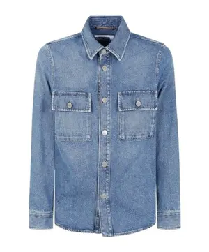 Jacob Cohen Denim Shirt Jacket With Pointed Collar - Medium Blue