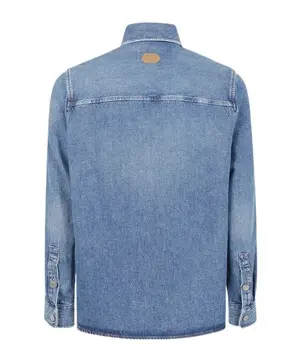 Jacob Cohen Denim Shirt Jacket With Pointed Collar - Medium Blue
