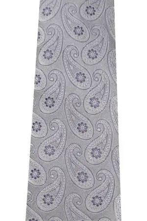 Etro Paisley Jacquard Neck Tie - Gray