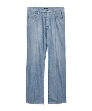 Prada Logo Patch Straight-leg Jeans - Denim Blue