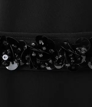 P.a.r.o.s.h Short Sleeve High Neck Embellished Dress