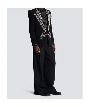Balmain Embellished Crepe Single-button Blazer