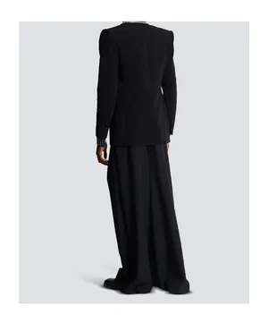 Balmain Embellished Crepe Single-button Blazer