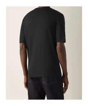 Zegna Fine Knit Crew Neck T-shirt - Black