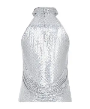 Rabanne Mesh Halter Neck Top