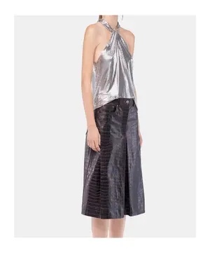 Rabanne Mesh Halter Neck Top