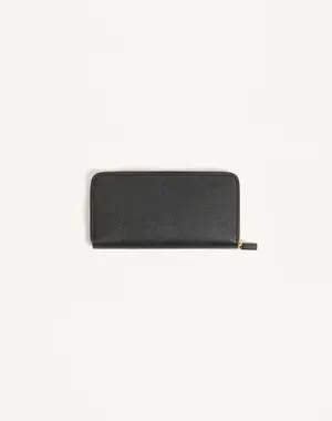Valentino Garavani Vlogo Signature Zip-up Wallet - Black
