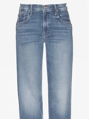 MOTHER The Mid Rise Maven Sneaker Stretched Jeans - Blue