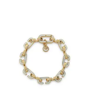 Casablanca C Link Chain Bracelet With Enamel Detailing - Gold