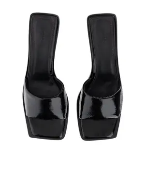 ALOHAS Square Toe Slip-on Sandals - Black