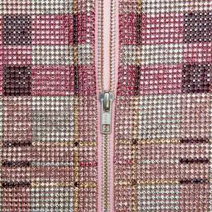 SELF-PORTRAIT Crystal-embellished Plaid Mini Skirt