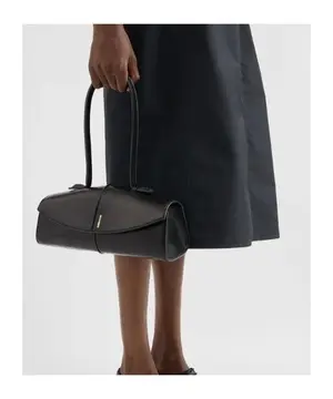 JIL SANDER Sculpted Leather Shoulder Bag