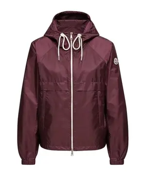 Moncler Coquelicot Zip-up Hooded Jacket - Wine Red