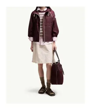 Moncler Coquelicot Zip-up Hooded Jacket - Wine Red